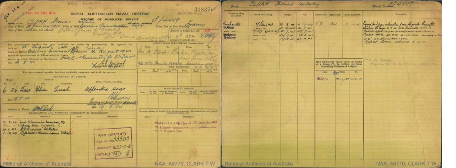 Able Seaman Thomas Welsby Clark | Sea Power Centre